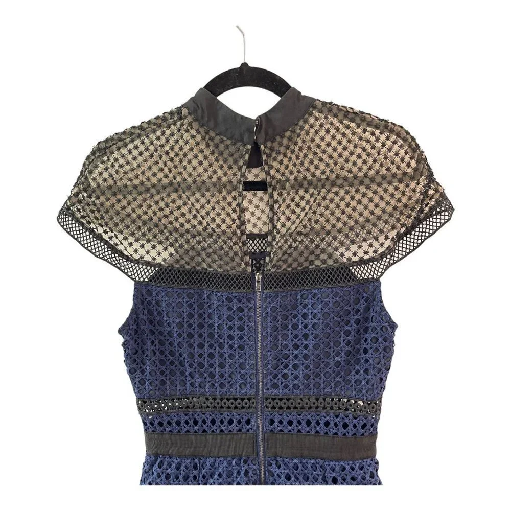 Self-Portrait | Dresses | Self Portrait Semi Sheer A Line Short Sleeve ...